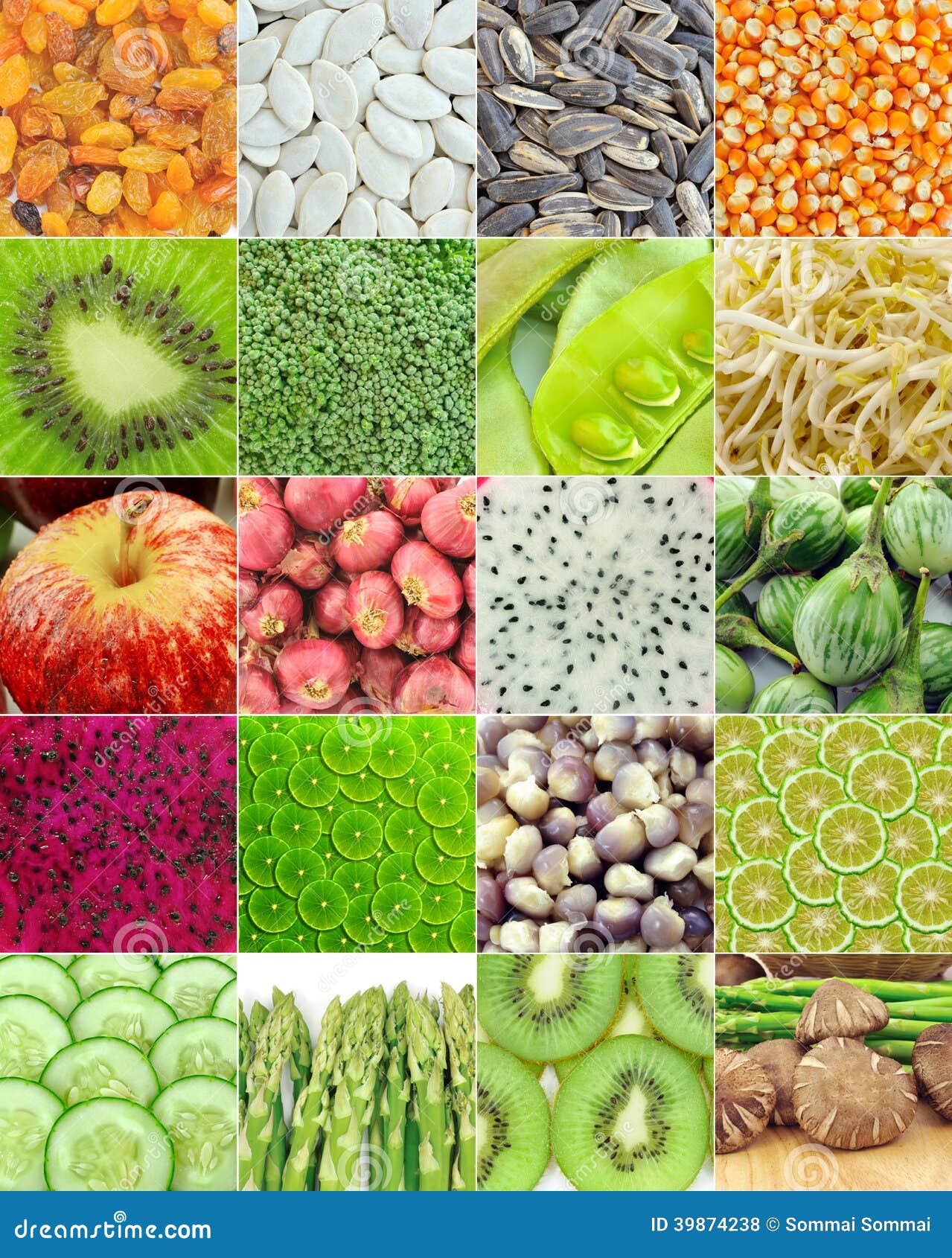 Fruit and Vegetable Collection Stock Photo - Image of beans, seeds ...