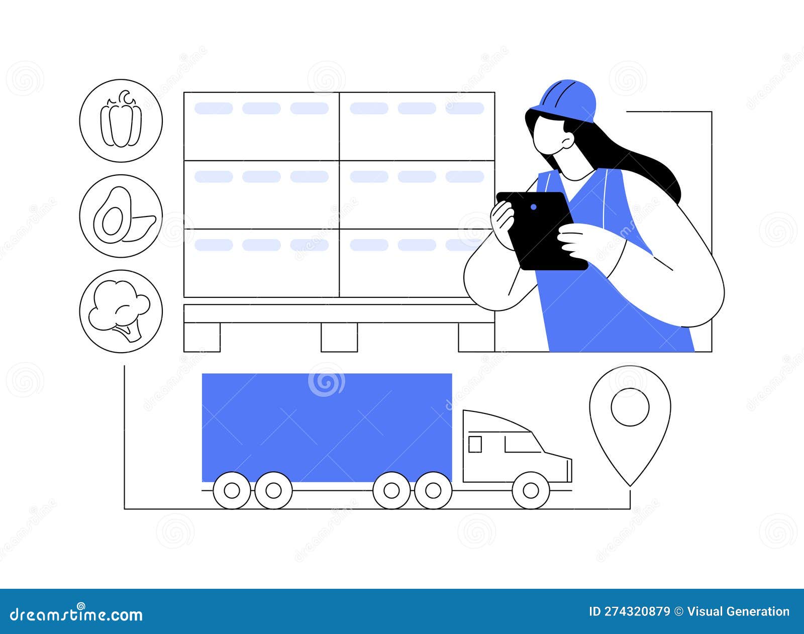 Fruit and Vegetable Import Abstract Concept Vector Illustration. Stock ...
