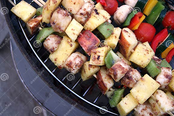 Fruit and Vegetable Kabobs stock photo. Image of tomato - 8364542