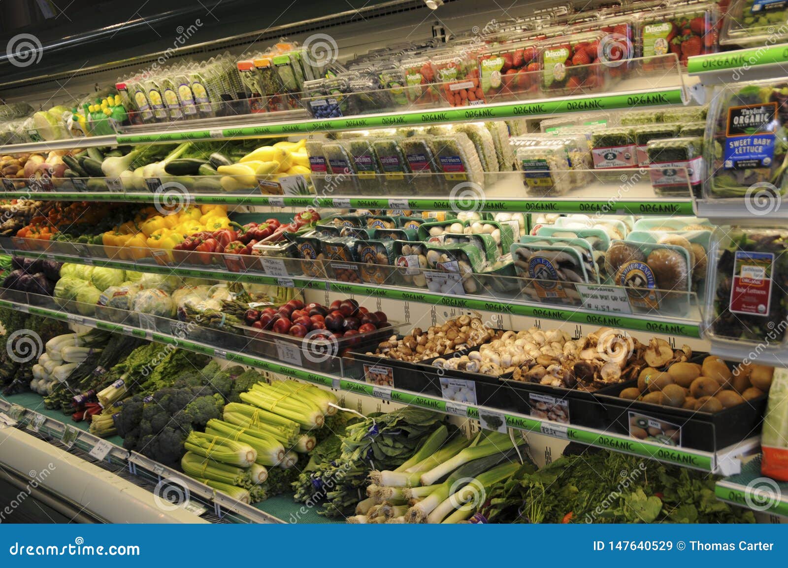Fruit and Vegetable Section in a Grocery Store Stock Image - Image of ...