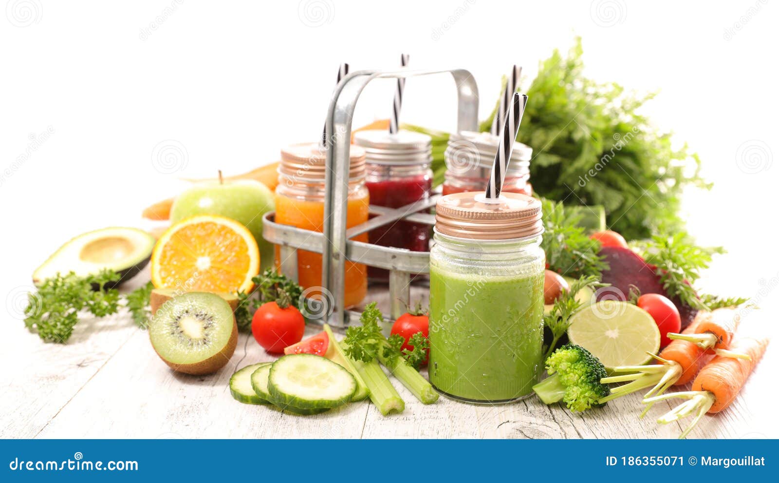 Fruit and Vegetable Smoothie Stock Image - Image of smoothie, healthy ...