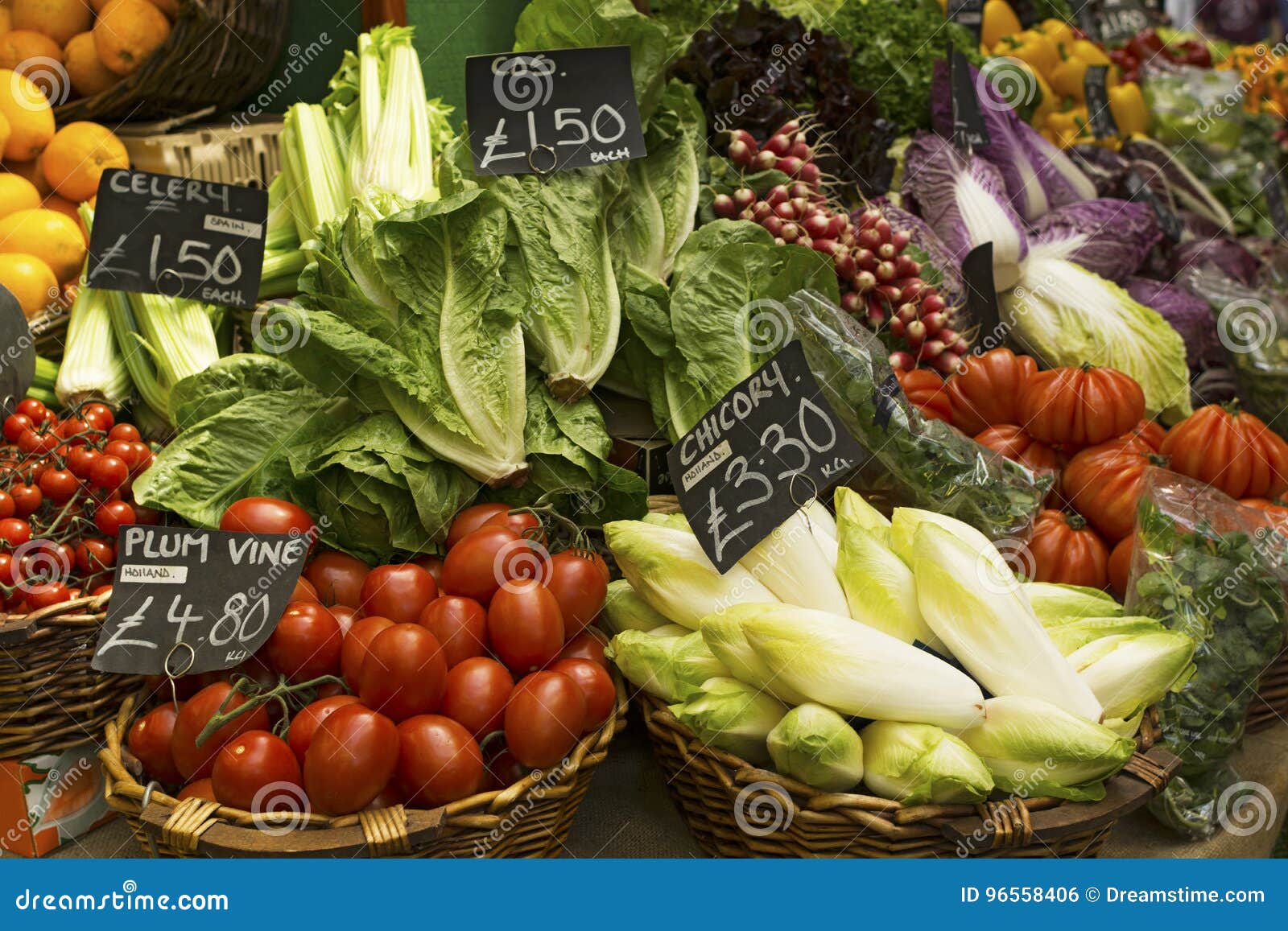 Fruit and Vegetables for Sale at Market Stock Photo - Image of farmer ...
