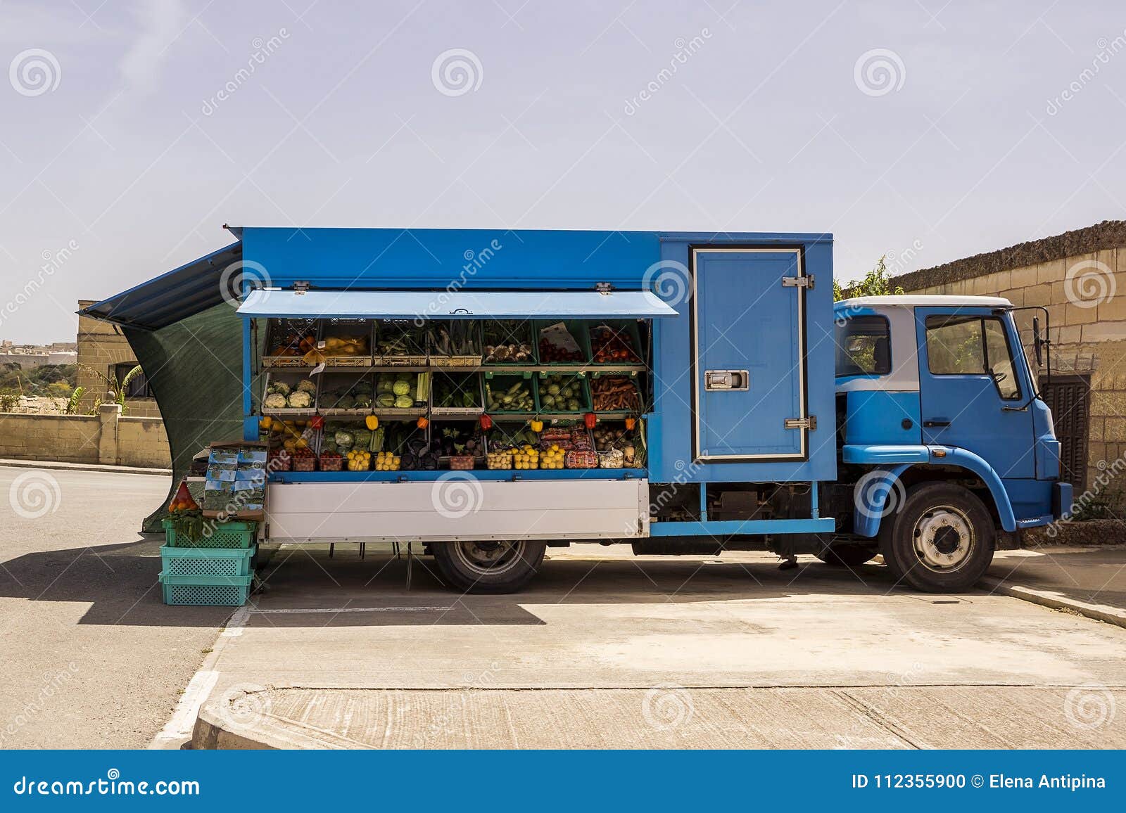 Fruit and Vegetables are on Sale in the Van Stock Photo - Image of ...