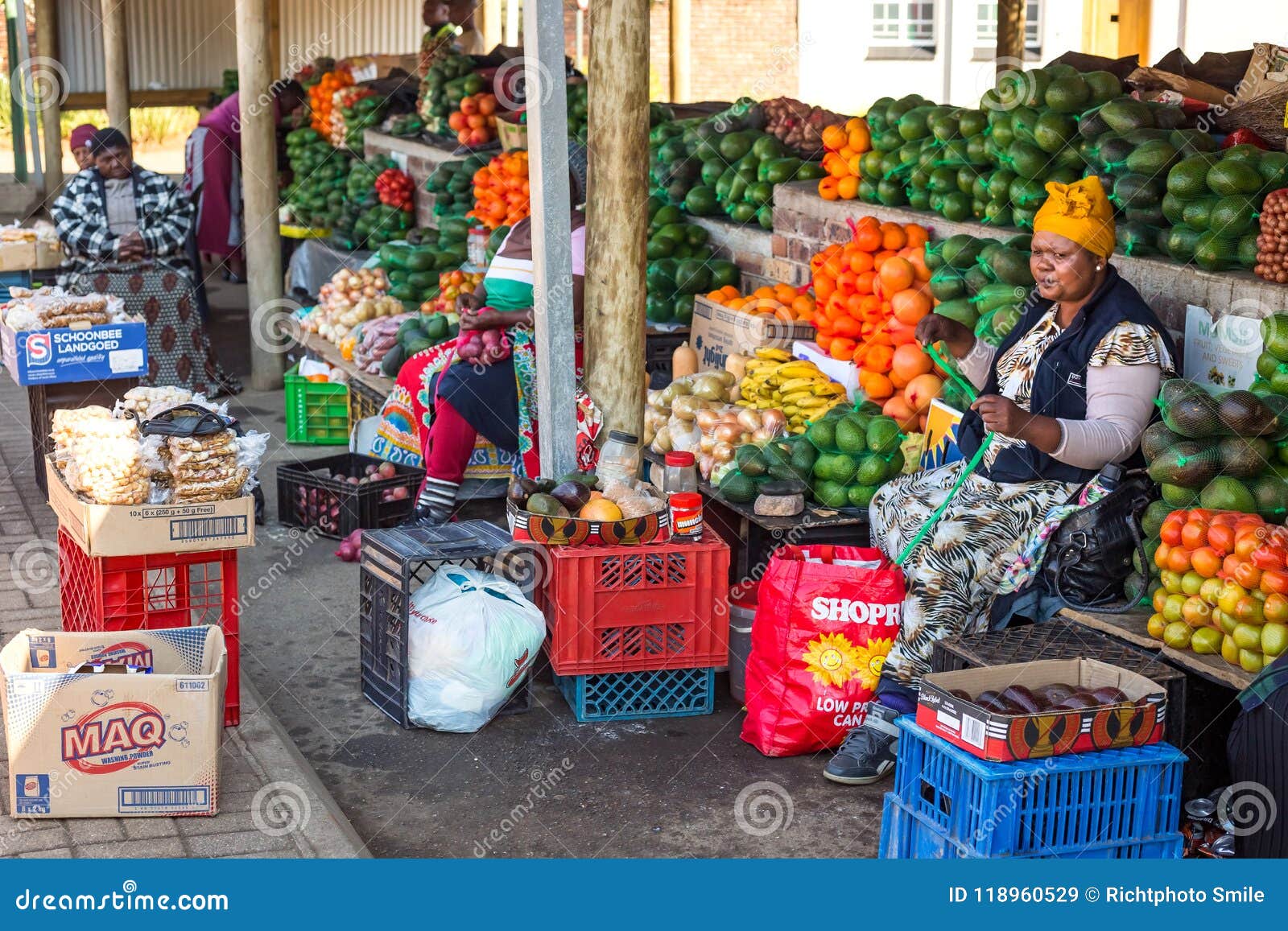 Fruit Vendors At Roadside Market Editorial Stock Image Image Of