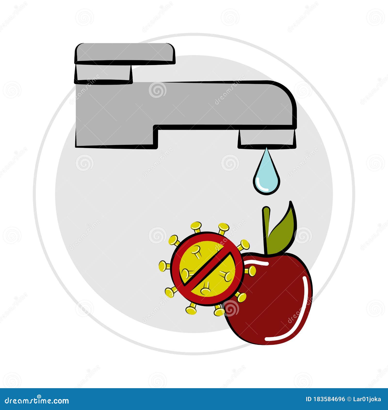 Fruit wash icon stock vector. Illustration of protection - 183584696