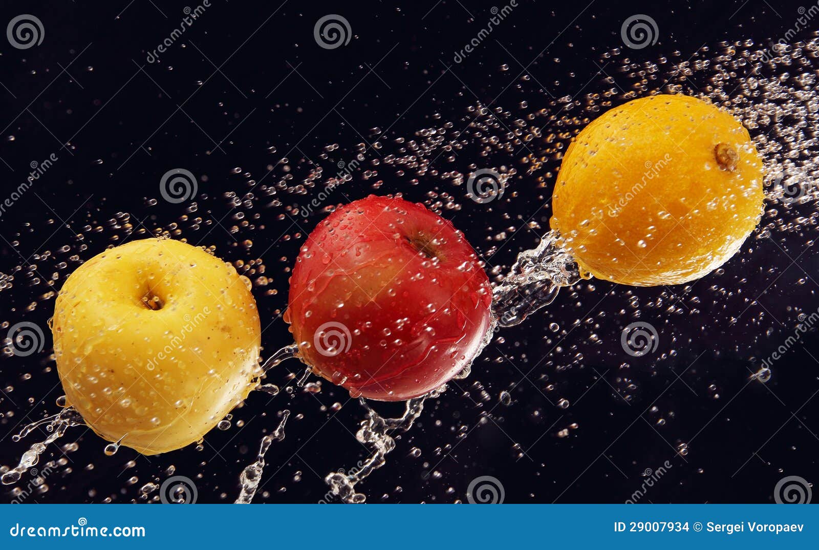 Fruit in a water jet. stock photo. Image of food, background - 29007934