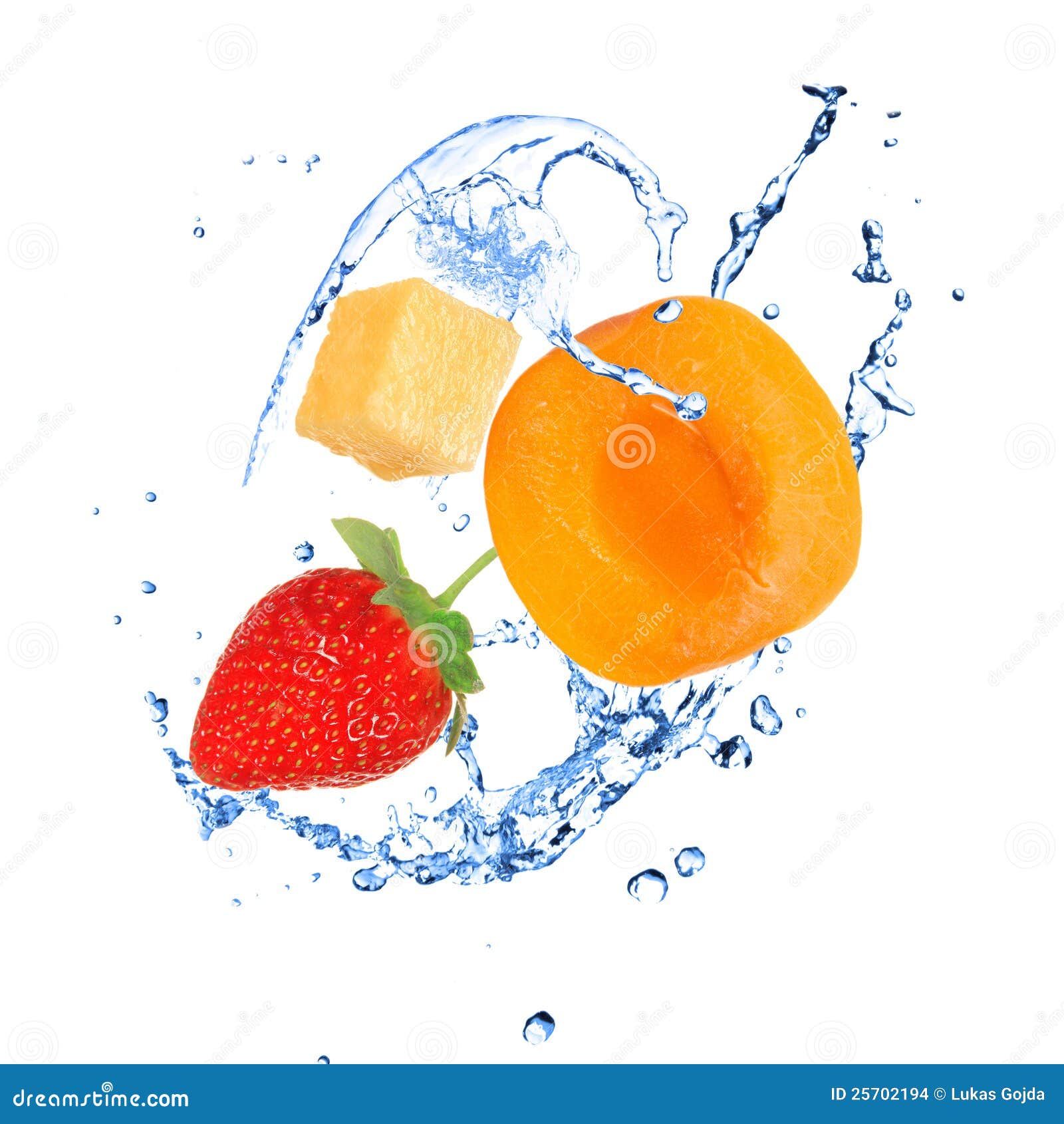 Fruit with water splash stock photo. Image of strawberry - 25702194