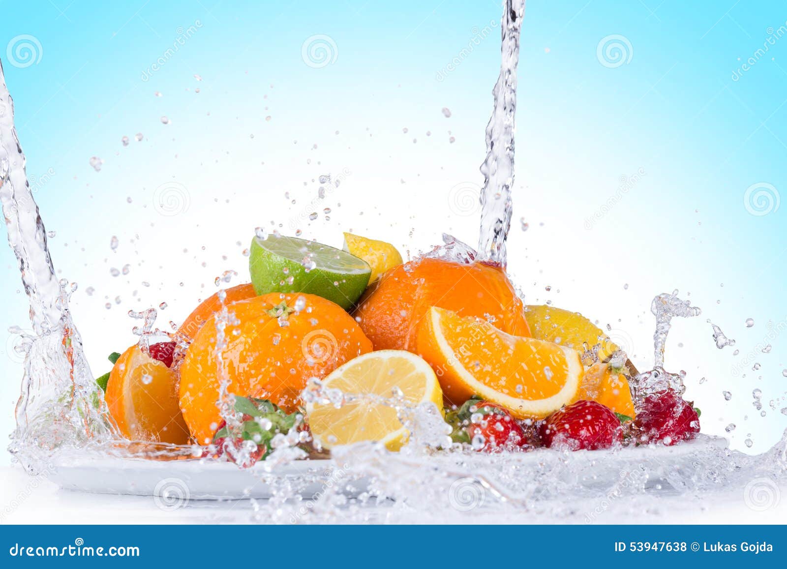 Fruit with water splash stock photo. Image of fruit, food - 53947638
