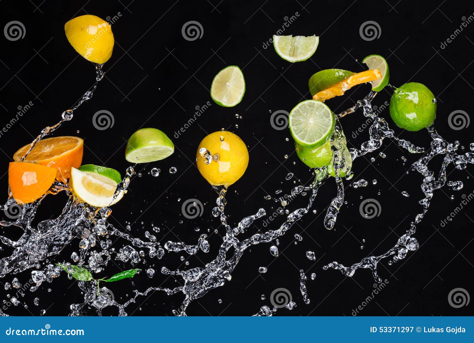 Fruit with water splash stock image. Image of food, color - 53371297