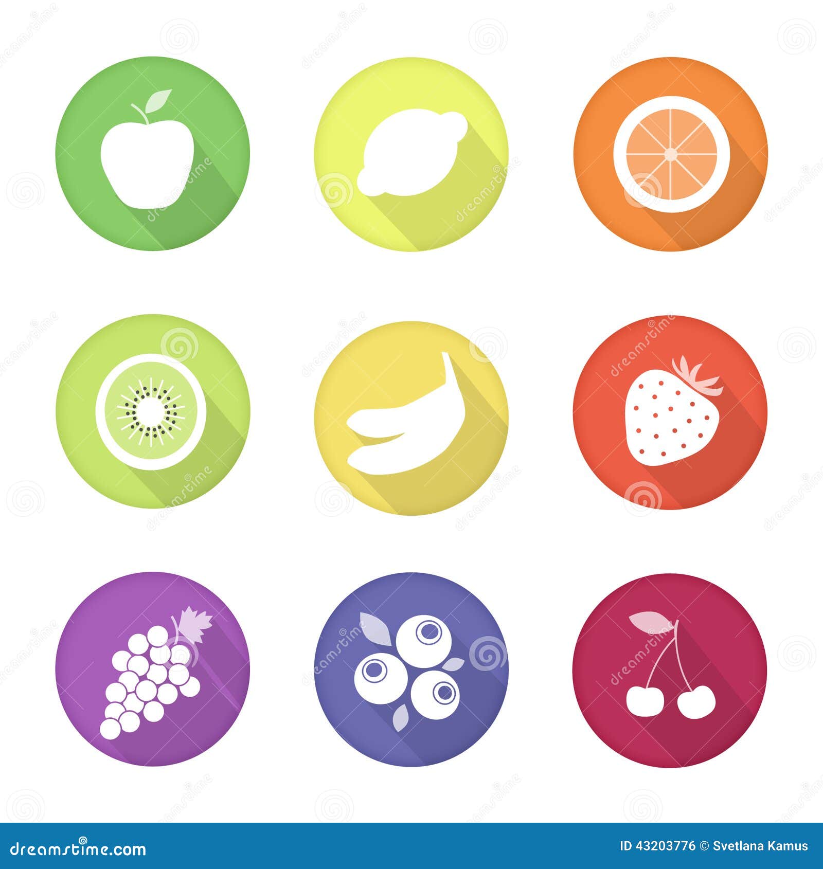 Fruit web icons stock vector. Illustration of healthy - 43203776