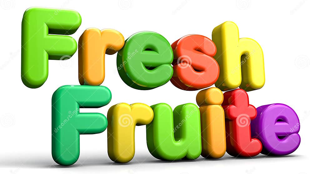 Fruite fresco 3D stock de ilustración. Ilustración de manzana - 43133324