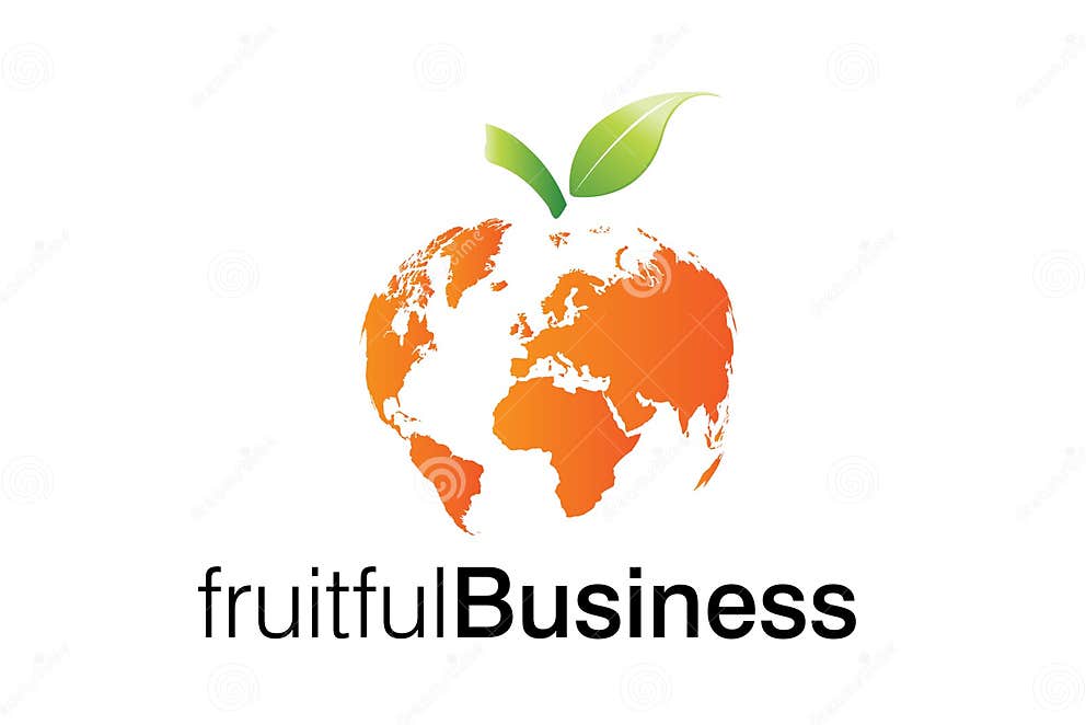 Fruitful Business Logo stock vector. Illustration of global - 4687045