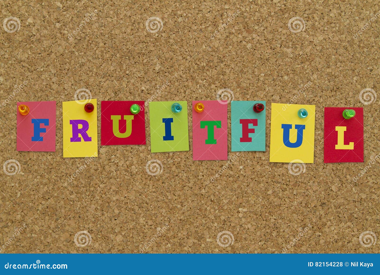 Fruitful Word Written on Colorful Notes Stock Photo - Image of close ...