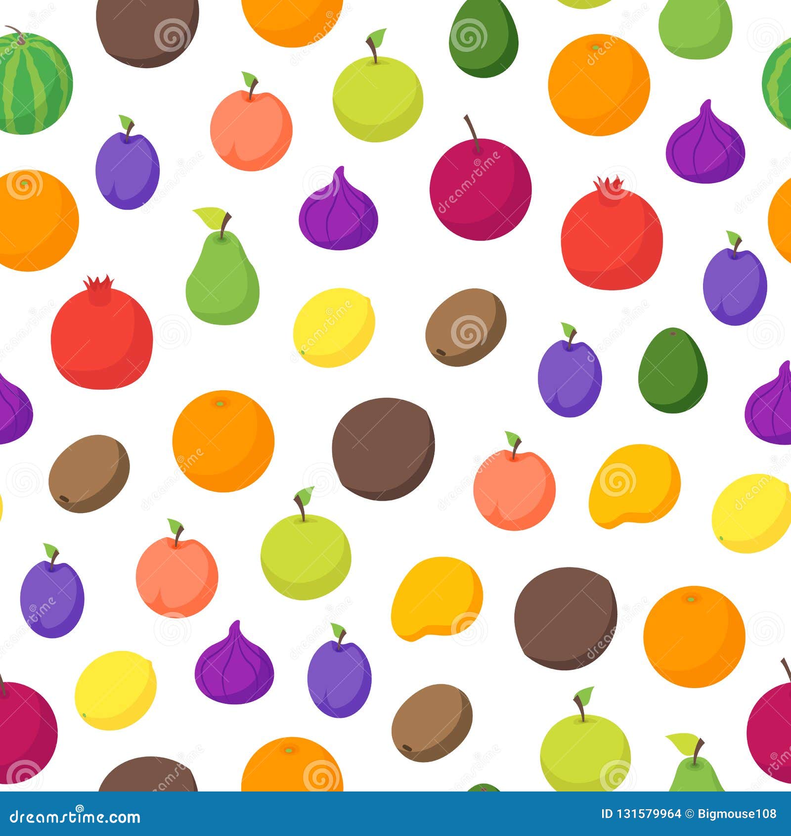 Fruits and Berries 3d Seamless Pattern Background Isometric View ...