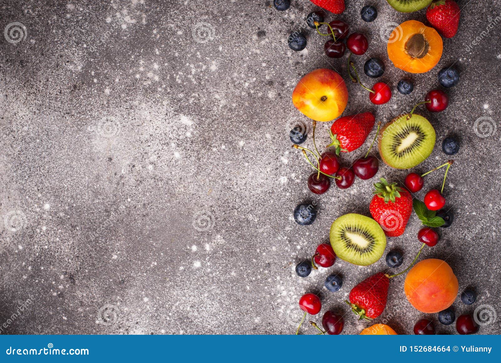 Fruits and Berries Summer Background Stock Photo - Image of banana ...
