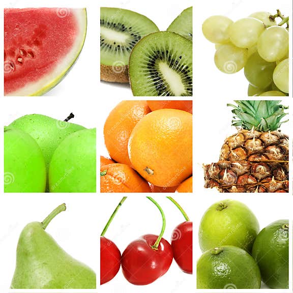 Fruits collage stock image. Image of nutrition, collage - 14383121