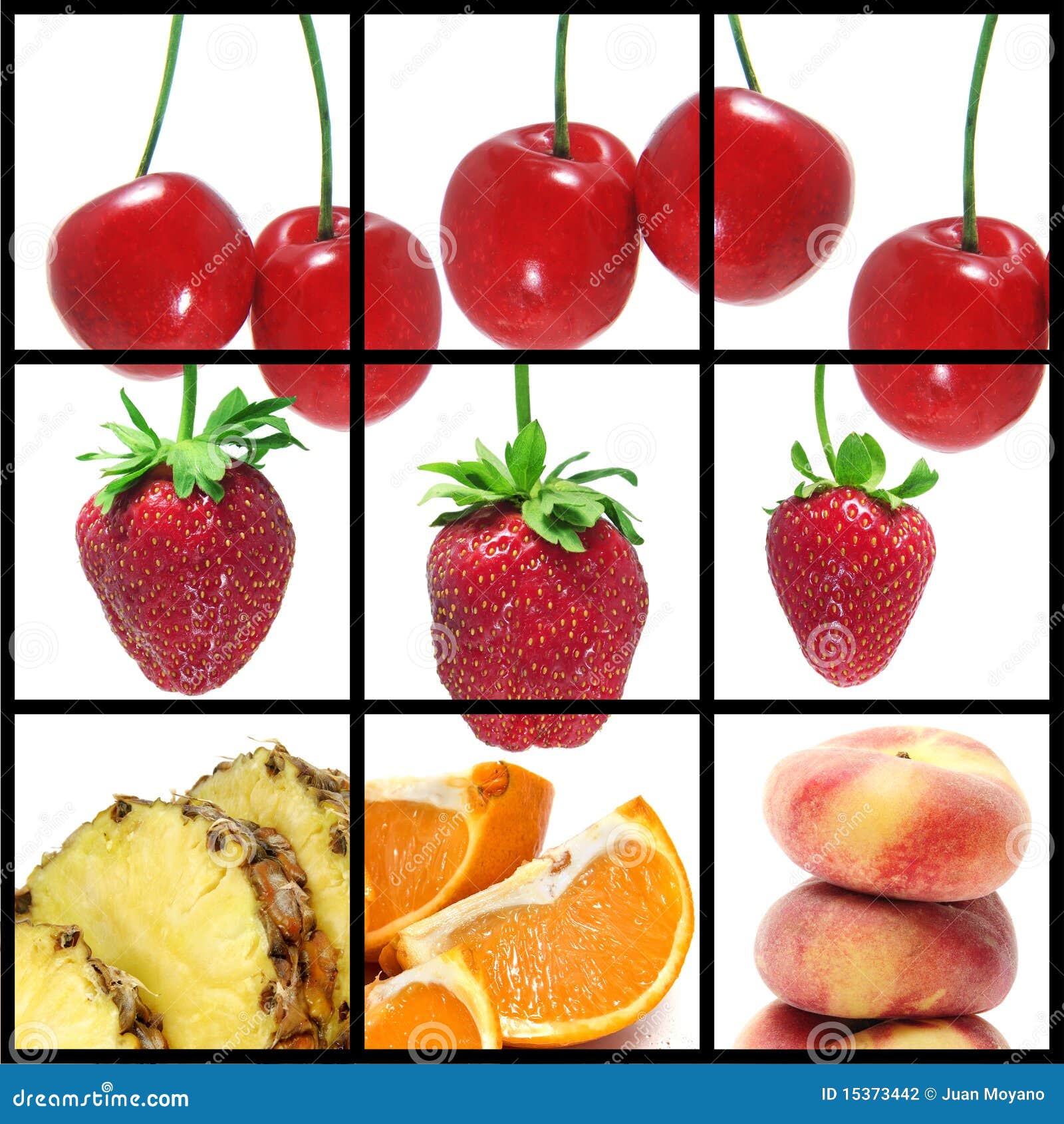 Fruits collage stock photo. Image of diet, food, flat - 15373442