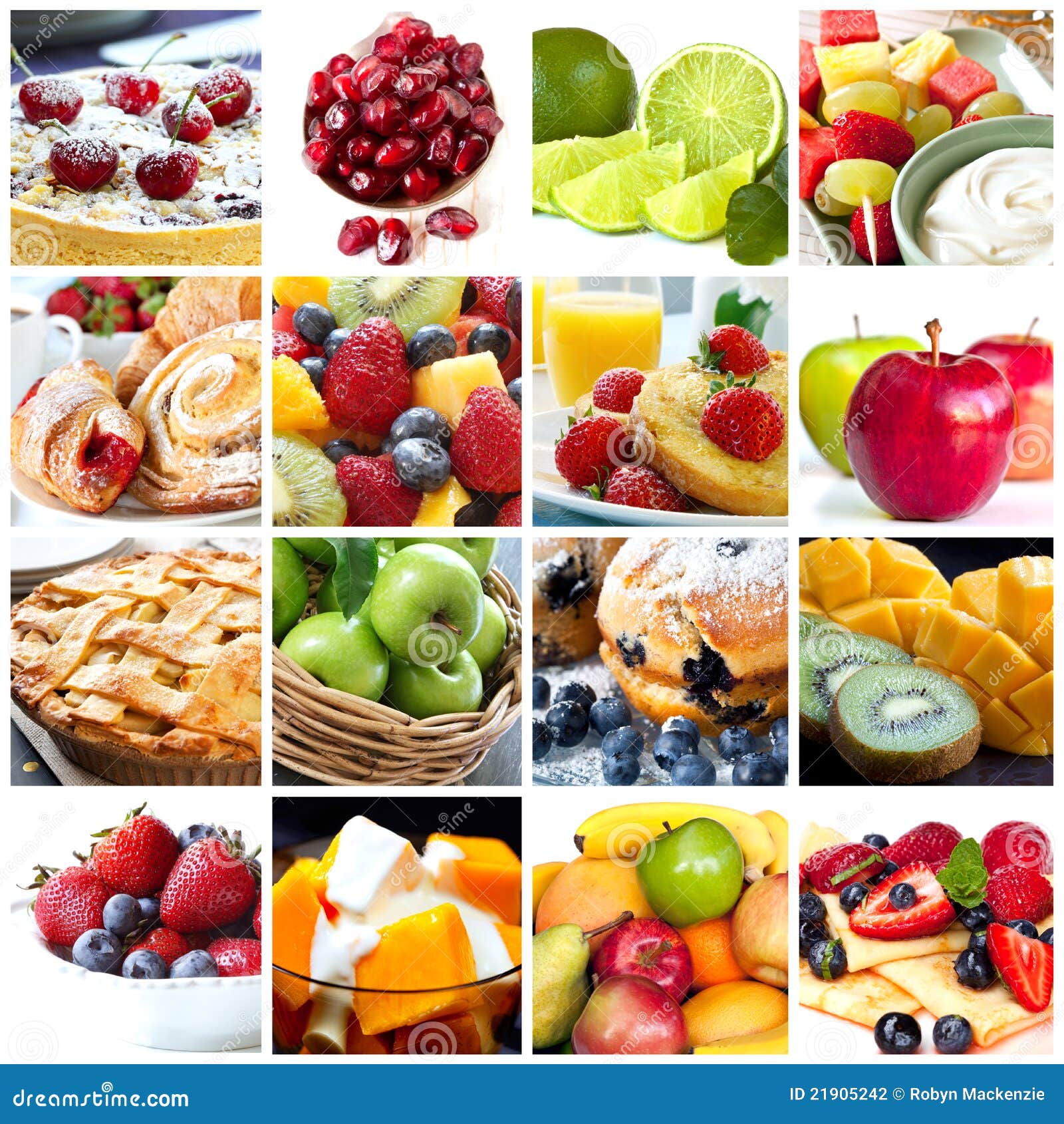 Fruits Collage stock photo. Image of strawberry, cherry - 21905242