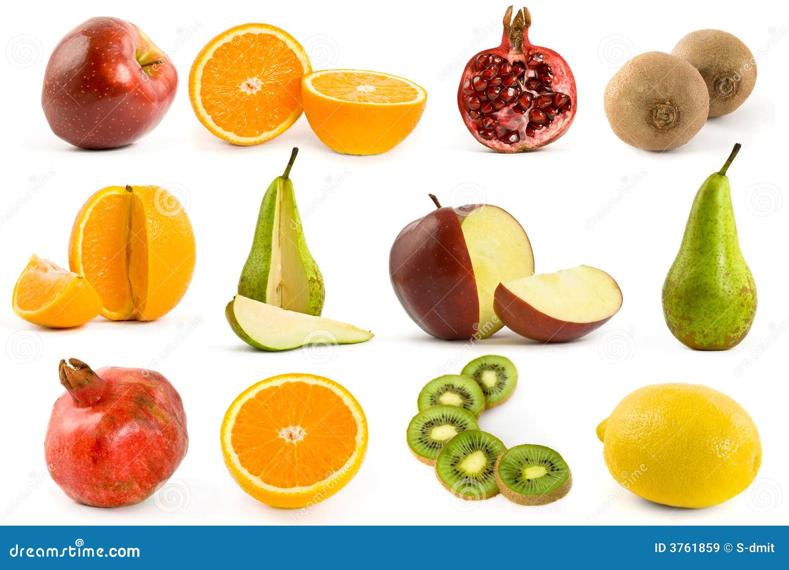 Fruits collection stock image. Image of slice, kiwi, isolated - 3761859