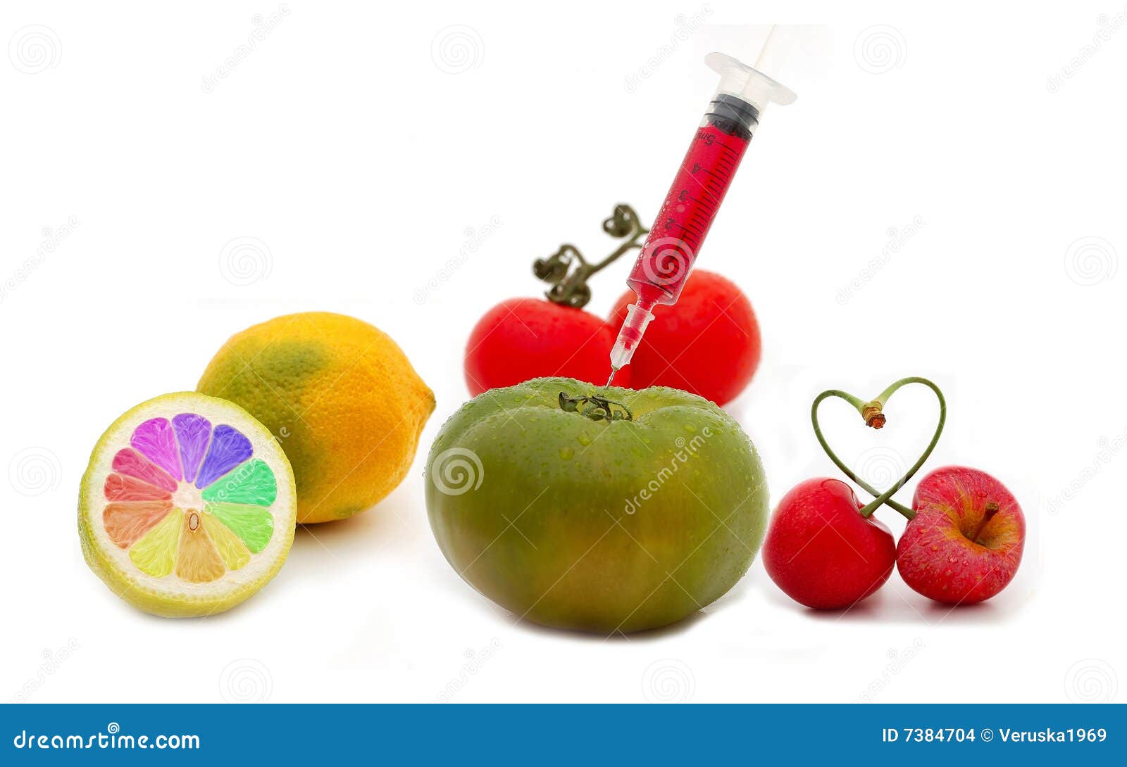 Fruits d'OGM photo stock. Image of injection, légume, expérience - 7384704