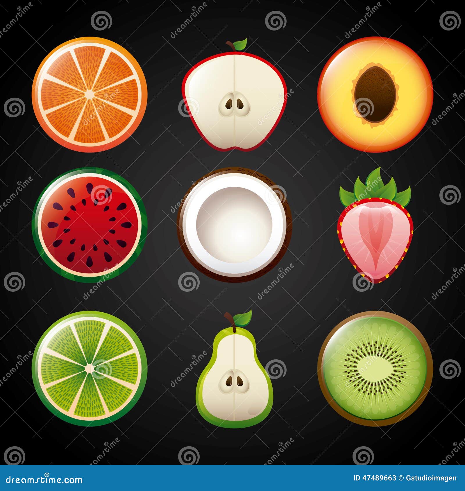 Fruits design stock vector. Illustration of organic, fresh - 47489663