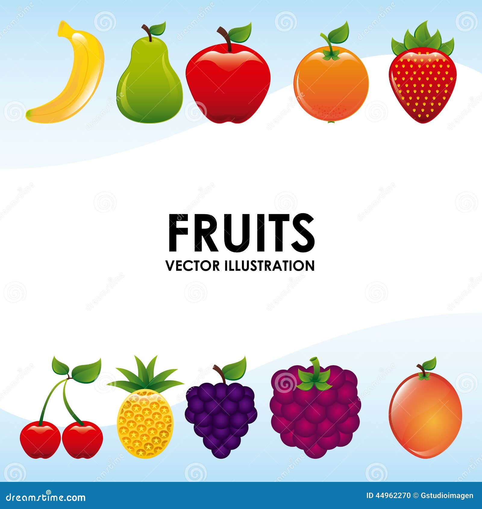 Fruits design stock vector. Illustration of healthy, fruits - 44962270