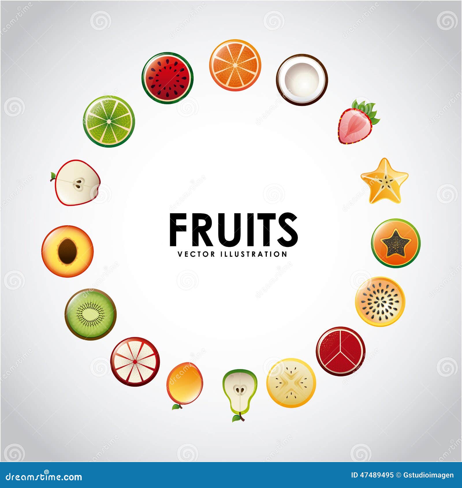 Fruits design stock vector. Illustration of fruits, natural - 47489495