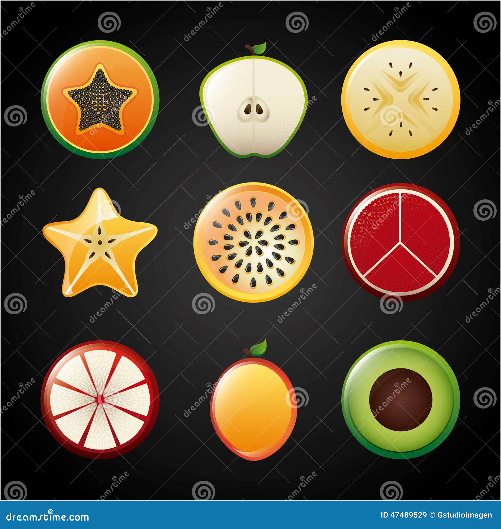 Fruits design stock vector. Illustration of design, apple - 47489529