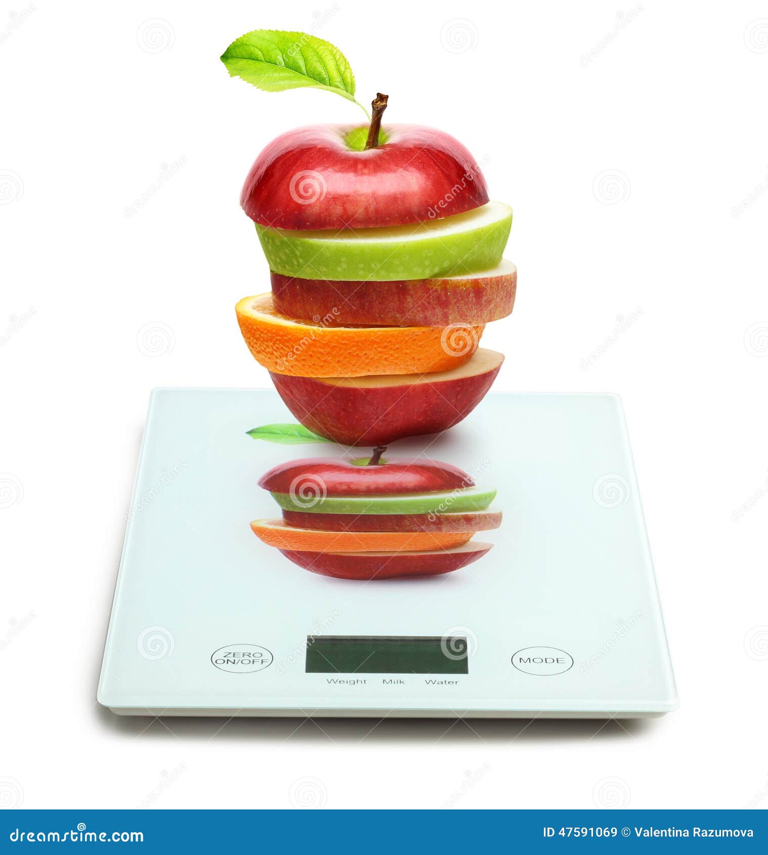 Fruits on Digital Weight Scale Stock Image - Image of apple, weight ...