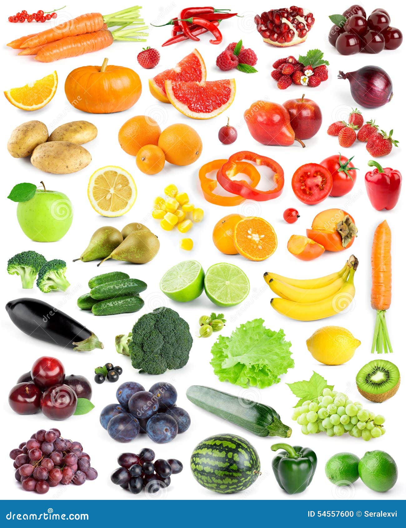 Fruits Et Légumes De Couleur Photo stock - Image: 54557600