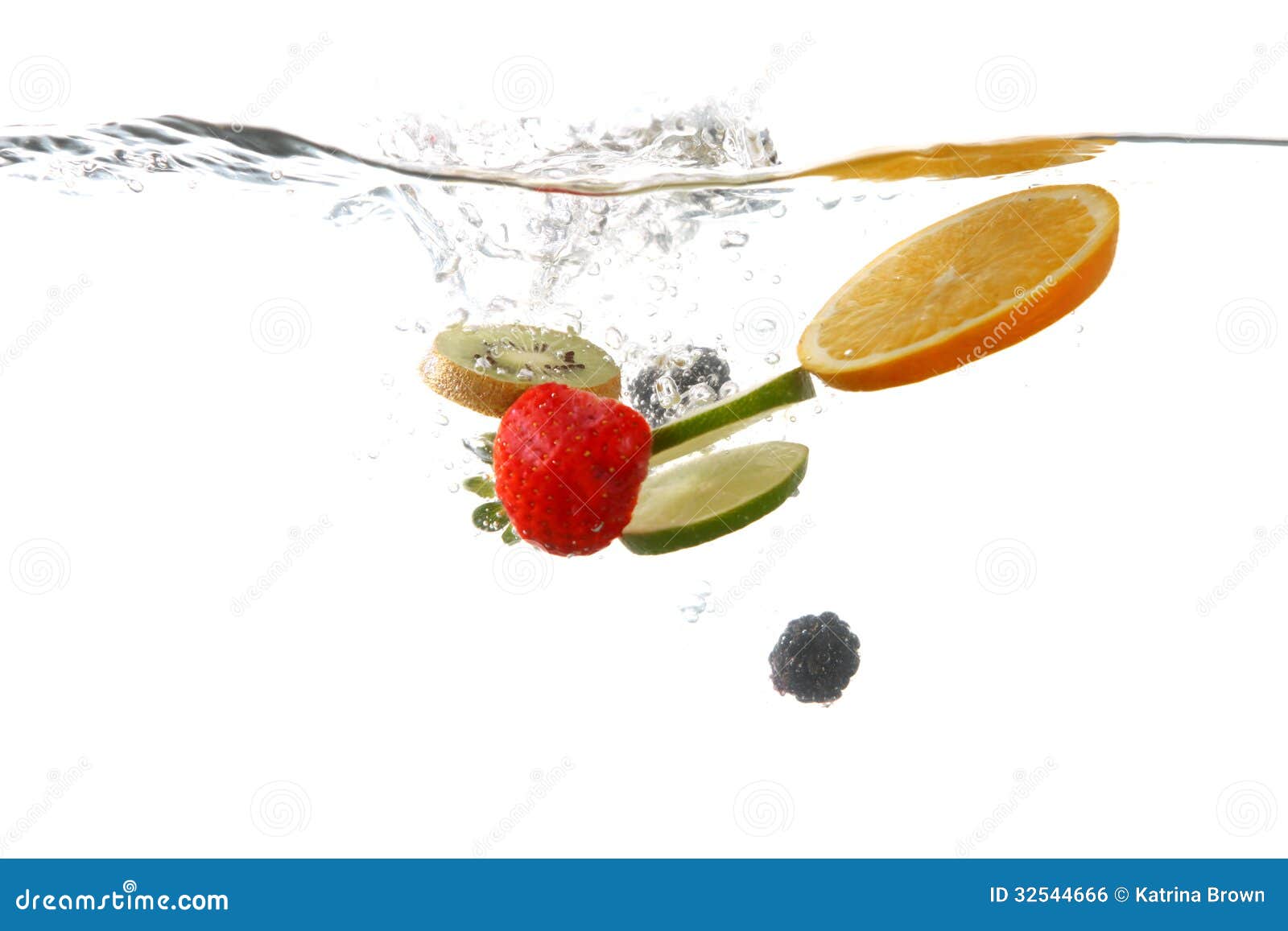Fruits Falling into Splashing Clear Water Stock Photo - Image of edible ...