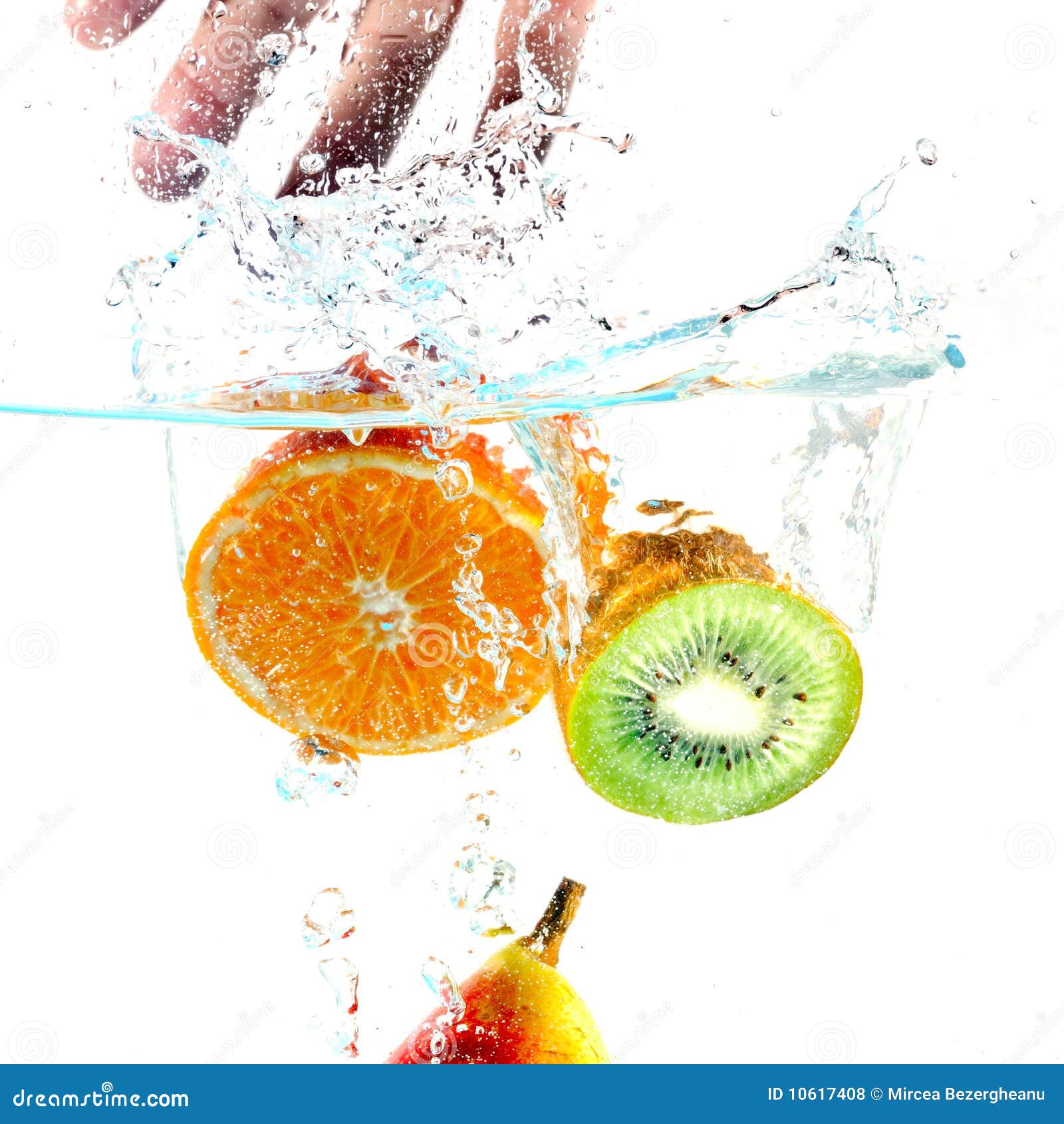 Fruits falling into water stock photo. Image of background - 10617408