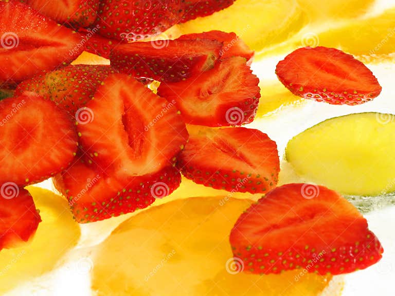 Fruits on Ice stock image. Image of juice, fruit, lemons - 137979