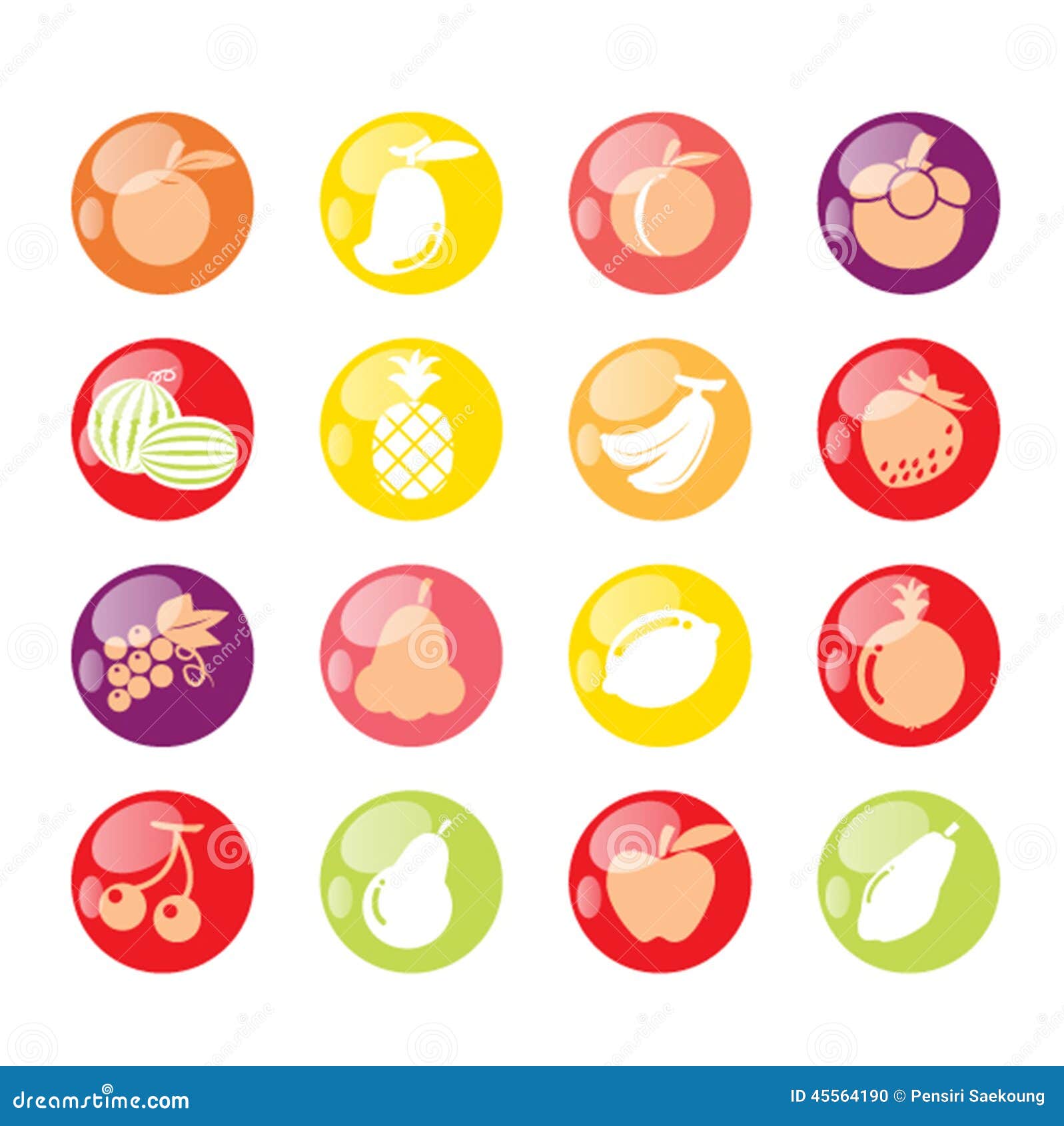 Fruits icon stock vector. Illustration of strawberry - 45564190