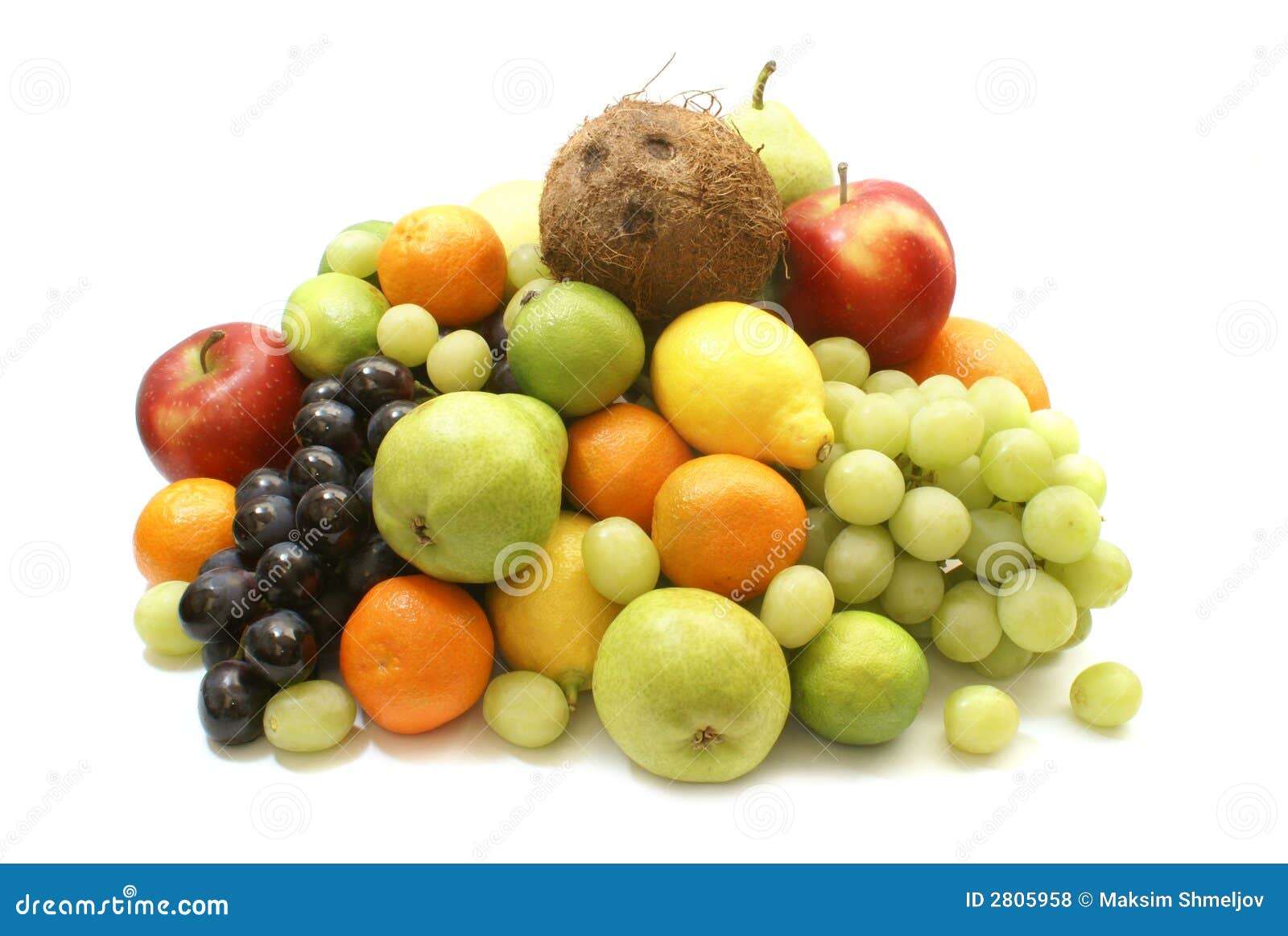 Fruits isolated on white stock photo. Image of healthy - 2805958