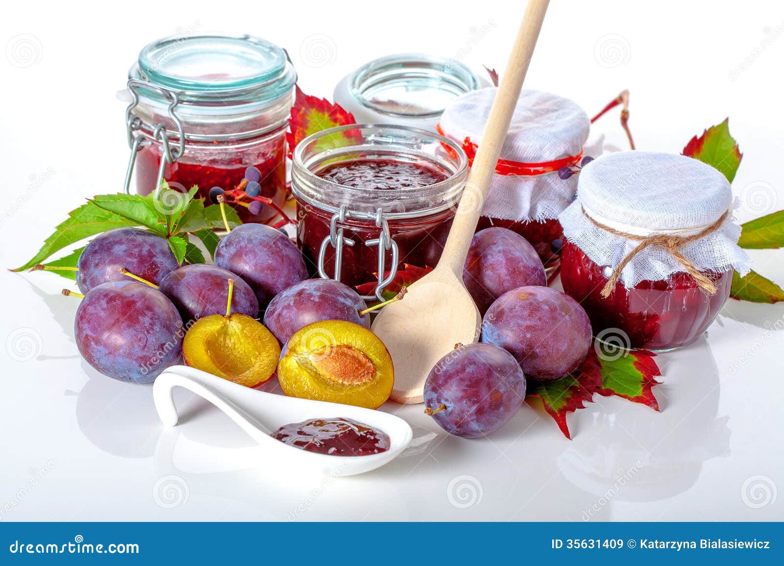 Fruits and jam jars stock image. Image of boil, breakfast - 35631409