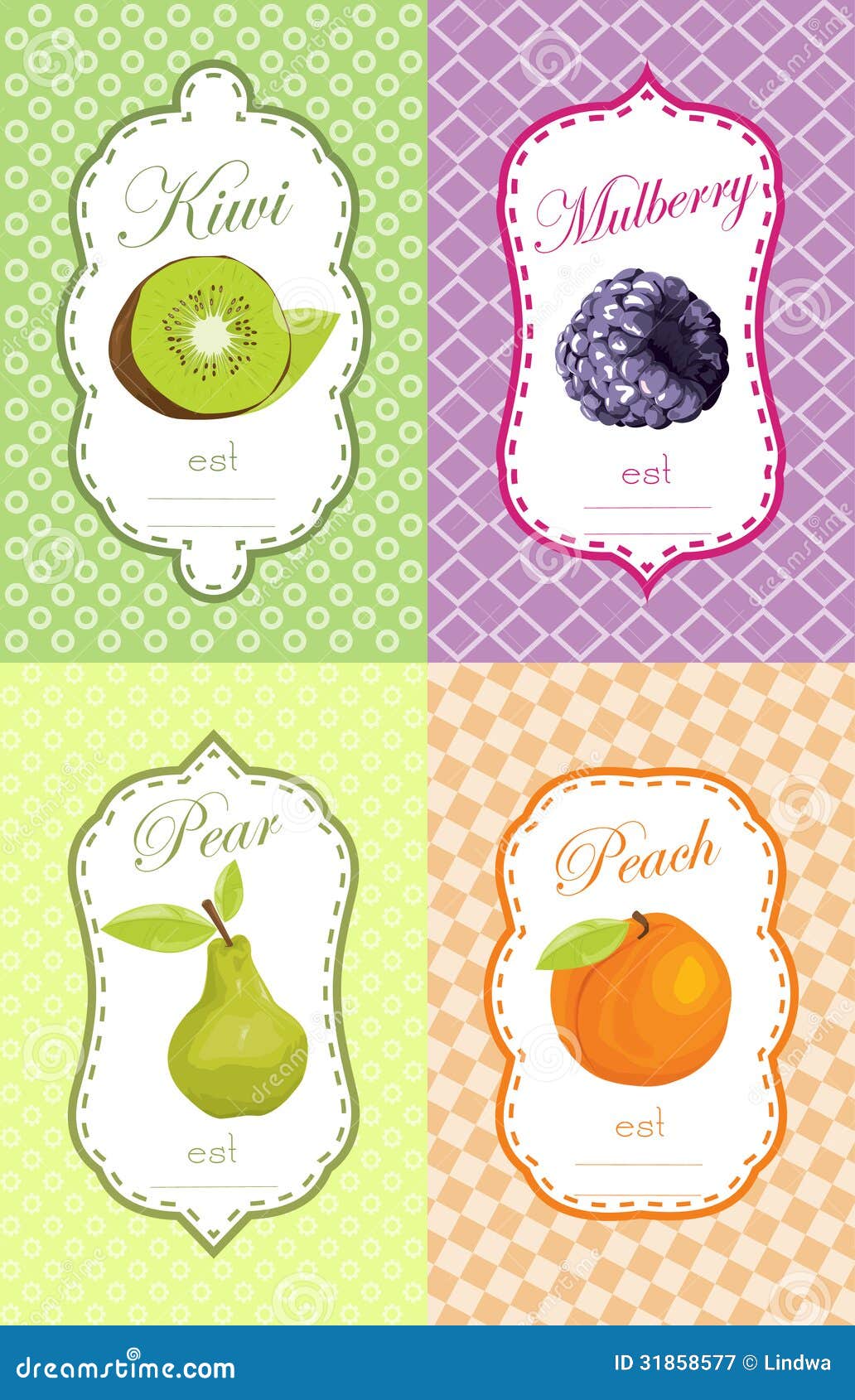 100 % Bio Fruits Label Or Sticker Vector Illustration | CartoonDealer ...