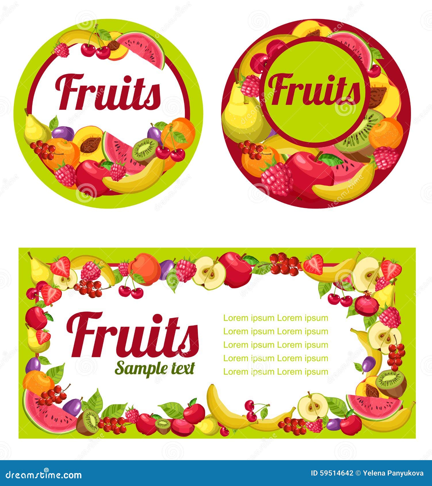 Fruits labels set stock vector. Illustration of cocktail - 59514642