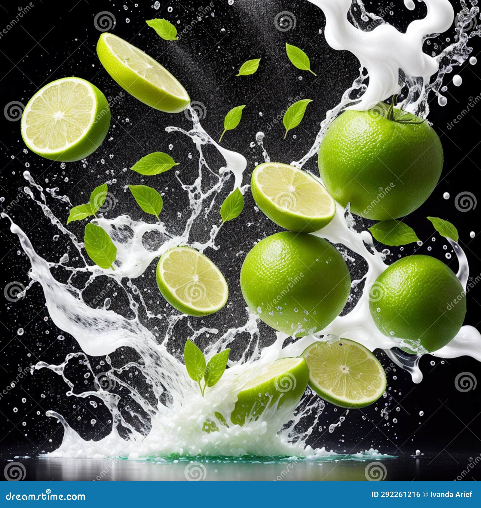 Fruits Lemon Explode with Huge Particles Splashing on the Air Stock ...