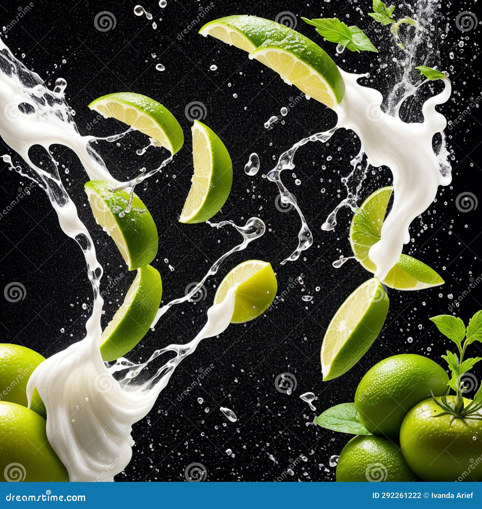Fruits Lemon Explode with Huge Particles Splashing on the Air Stock ...