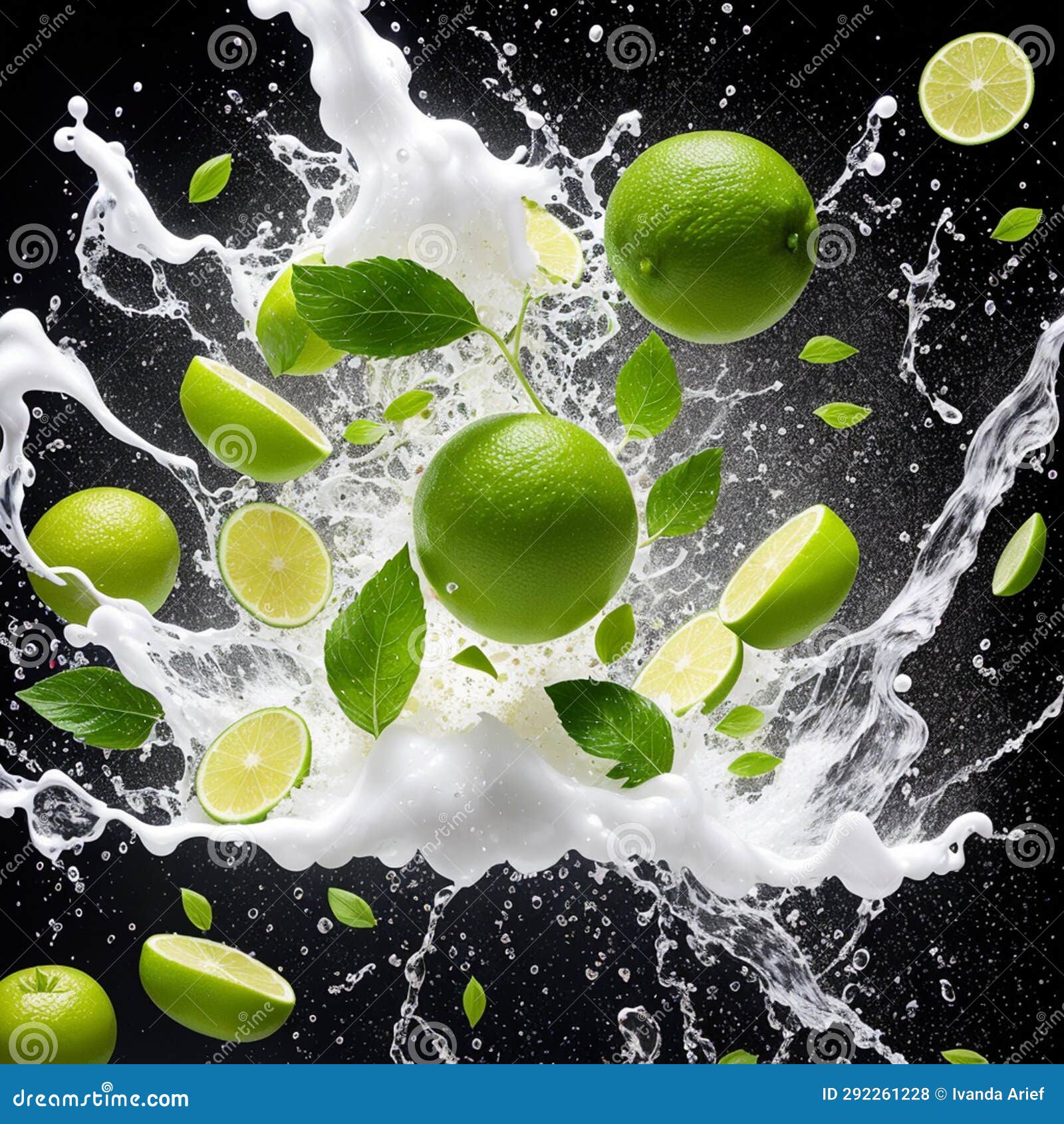 Fruits Lemon Explode with Huge Particles Splashing on the Air Stock ...