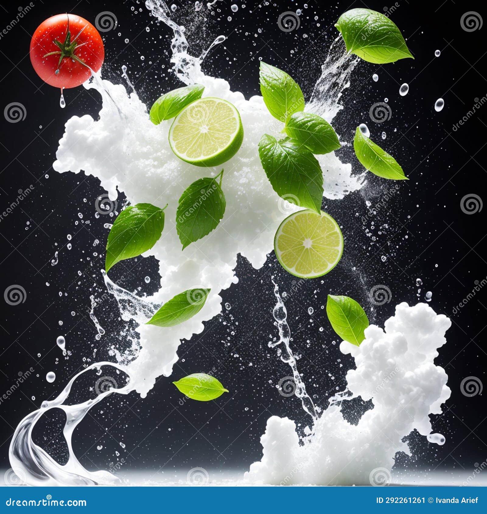 Fruits Lemon Explode with Huge Particles Splashing on the Air Stock ...