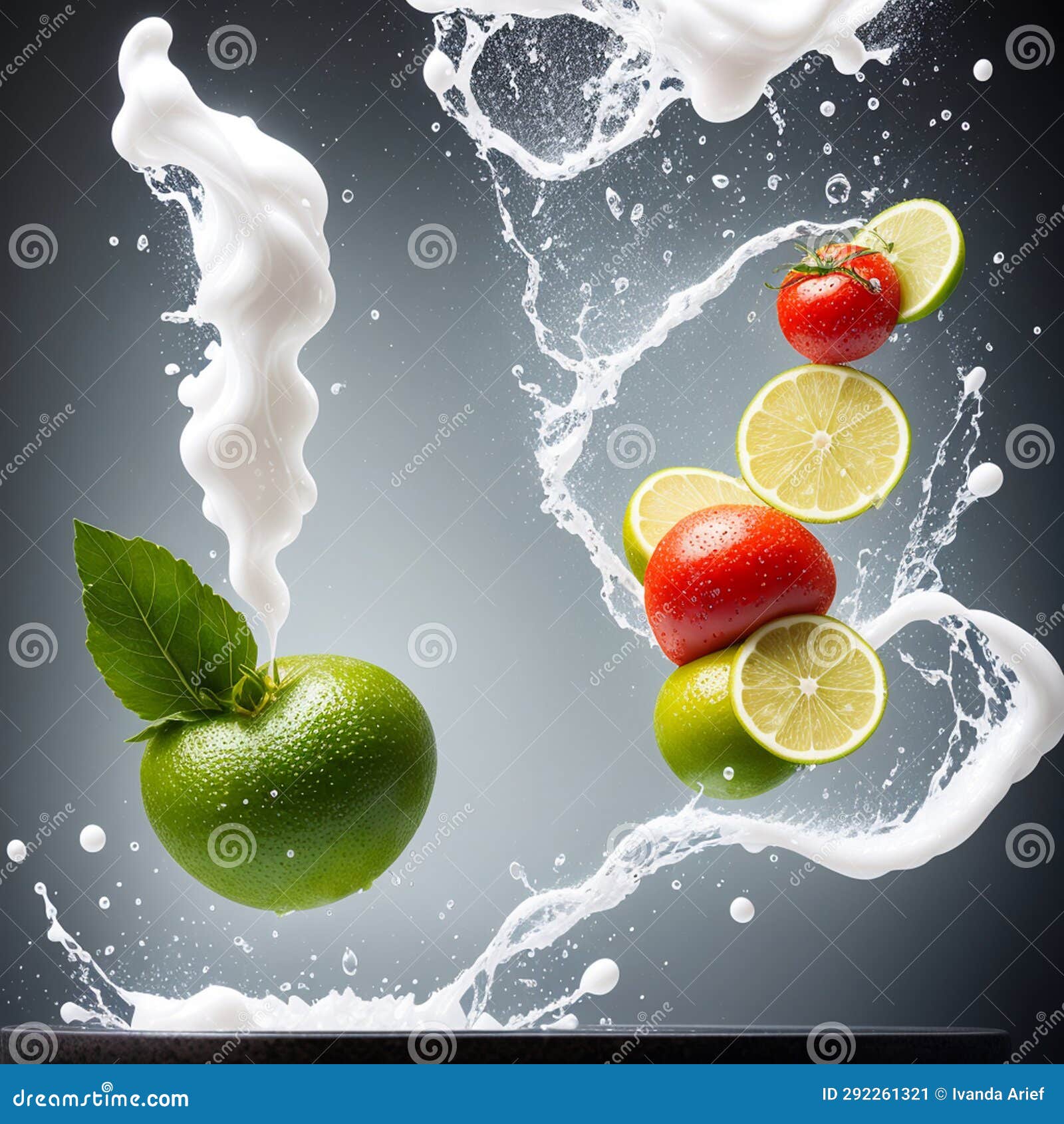 Fruits Lemon Explode with Huge Particles Splashing on the Air Stock ...