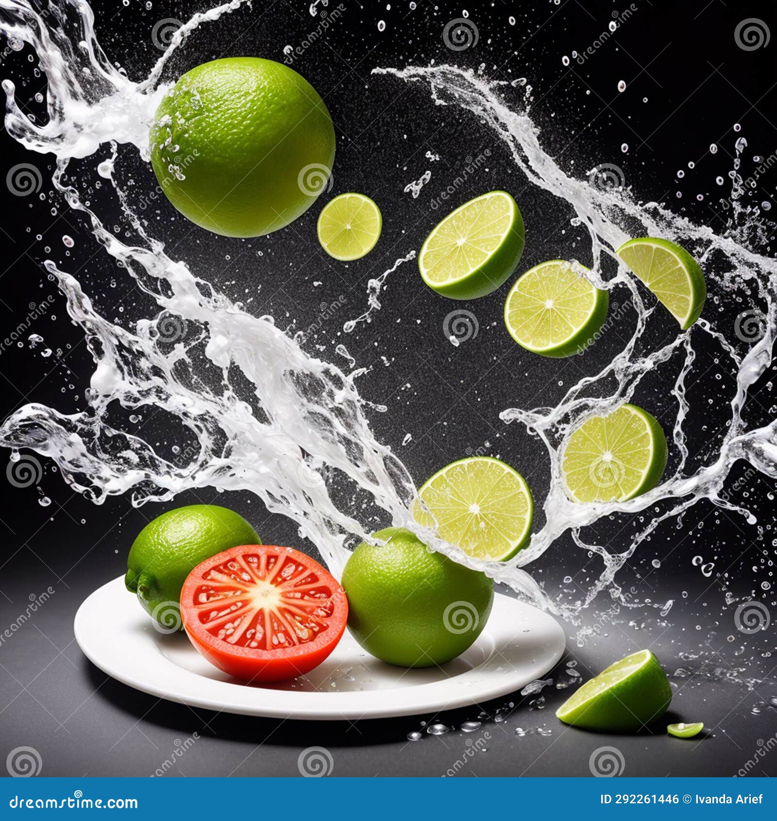 Fruits Lemon Explode with Huge Particles Splashing on the Air Stock ...
