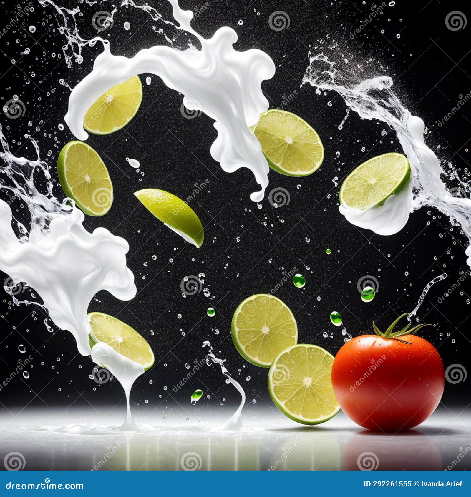 Fruits Lemon Explode with Huge Particles Splashing on the Air Stock ...