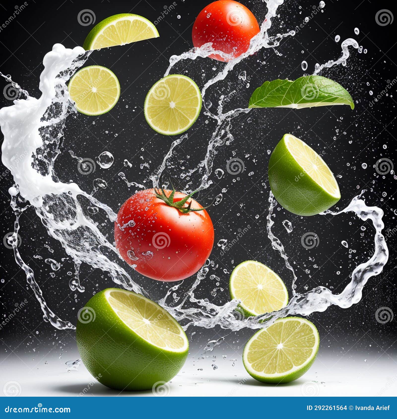 Fruits Lemon Explode with Huge Particles Splashing on the Air Stock ...