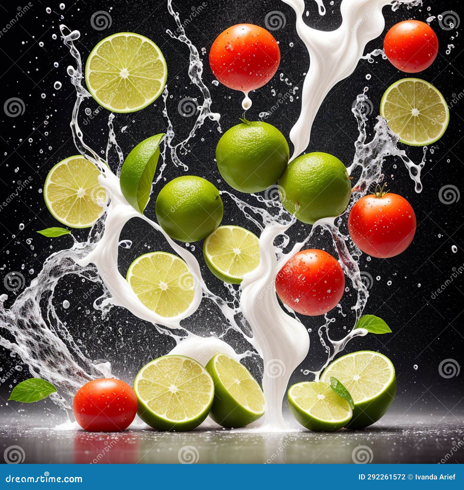 Fruits Lemon Explode with Huge Particles Splashing on the Air Stock ...