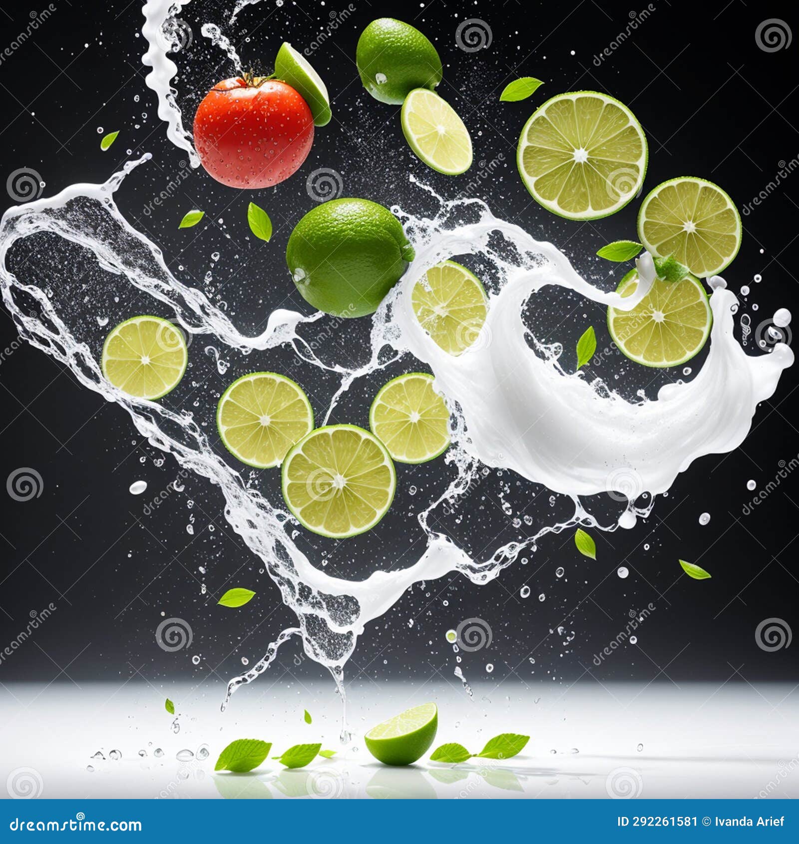 Fruits Lemon Explode with Huge Particles Splashing on the Air Stock ...