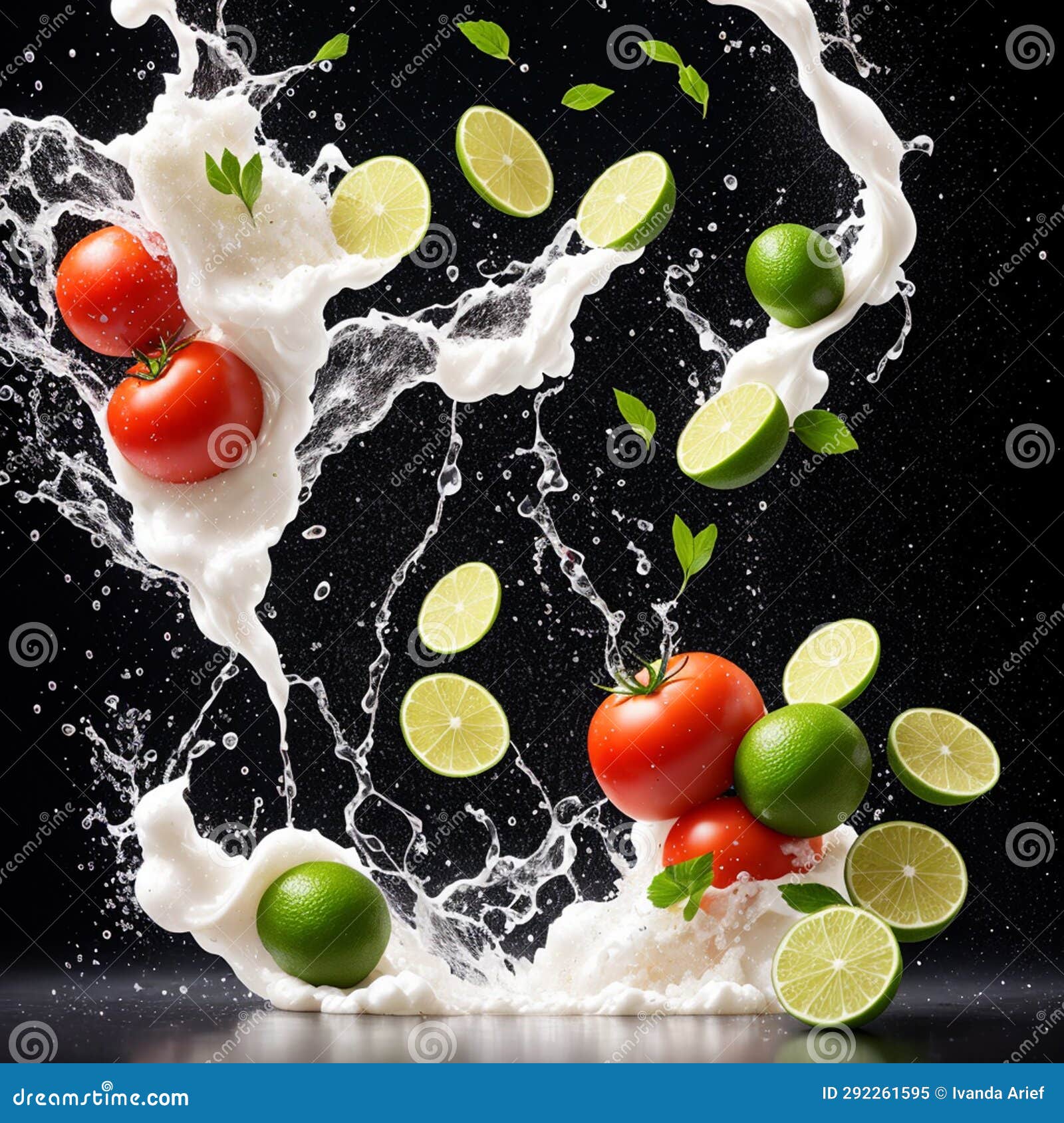 Fruits Lemon Explode with Huge Particles Splashing on the Air Stock ...