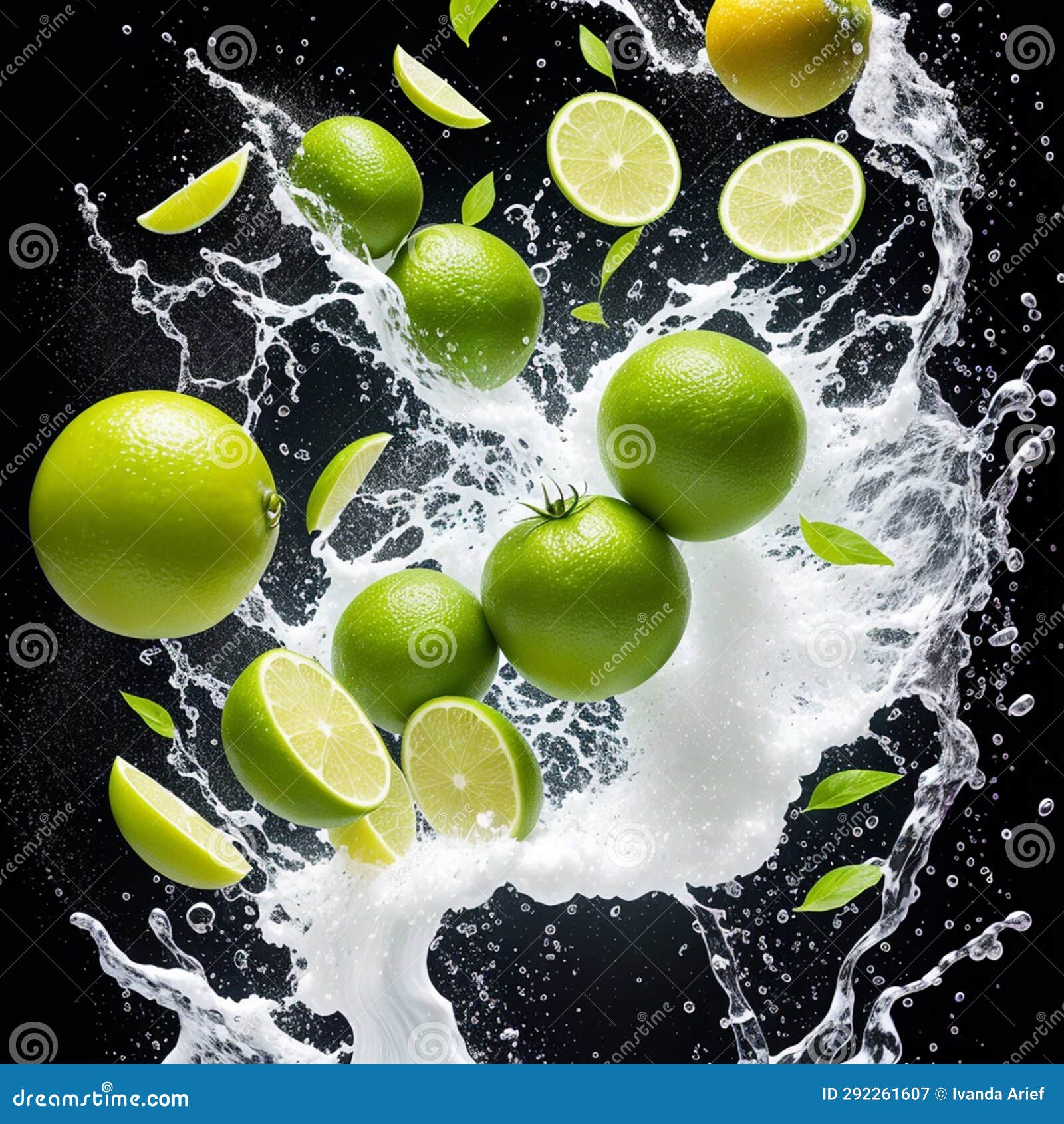 Fruits Lemon Explode with Huge Particles Splashing on the Air Stock ...
